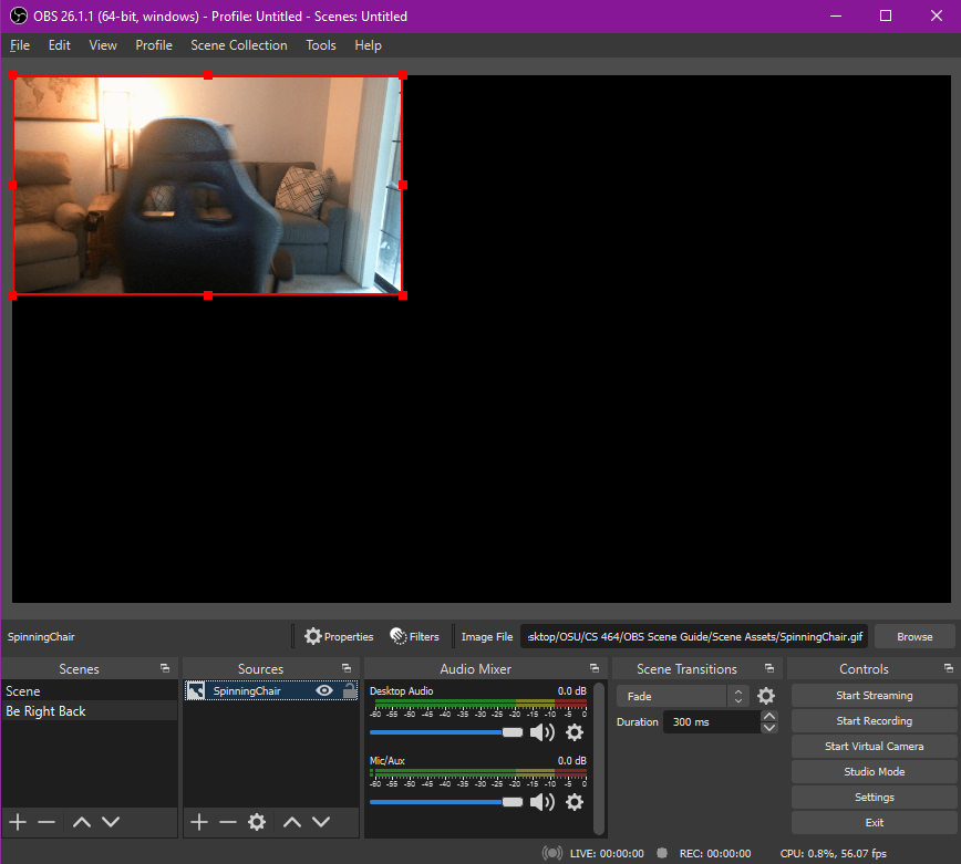 Stream Layout Tutorial 3: Be Right Back screen | OBS