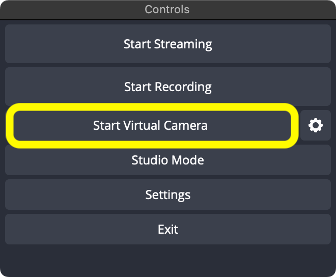 Virtual Camera Guide OBS